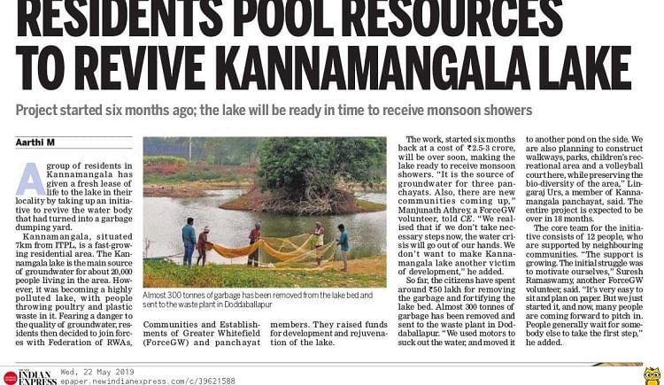 Support Rita Gera’s Initiative For The Revival Of Kannamangala Lake In ...