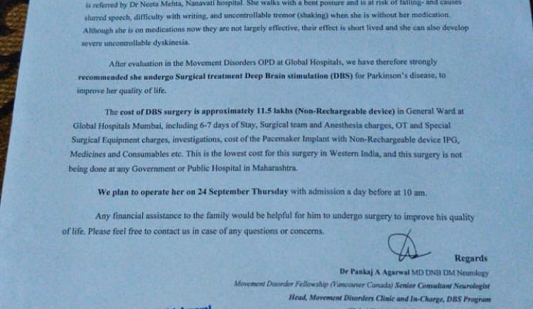 My Wife Is Suffering From Parkinson's Disease. We Need Your Help To ...