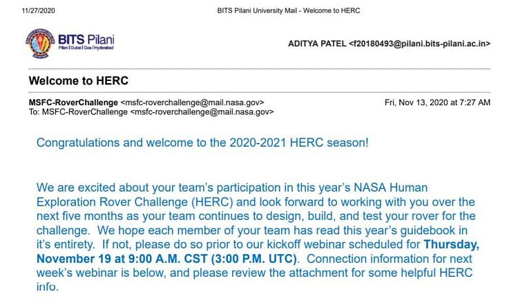 Help Us Participate In NASA HERC 2021! - Ketto