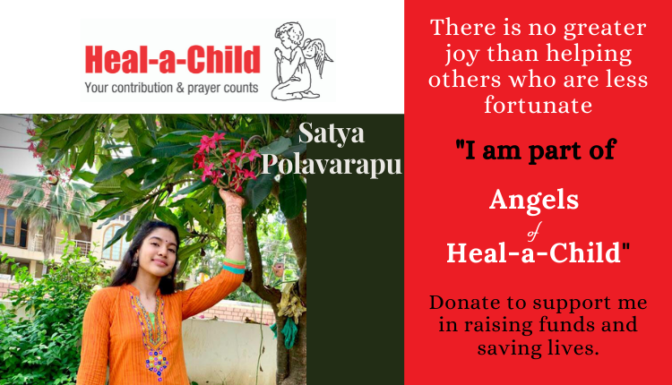 Support Satya Polavarapu's Cause - Donate To Heal-a-Child - Ketto
