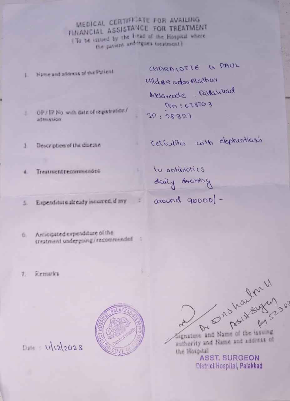 Join Hands To Heal Charalotte From Cellulitis With Elephantiasis! - Ketto